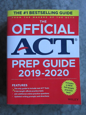 Official ACT Prep Guide 2019-2020 book, practice tests, online content ...