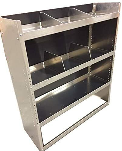 Set of 2 Aluminum Shelving Package for Full Size Van GMC Savana, Chevy ...