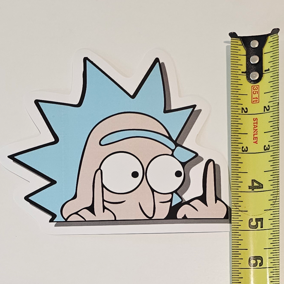 Rick and Morty thick Vinyl Decal Stickers 4 Pcs – 5" Funny Middle ...