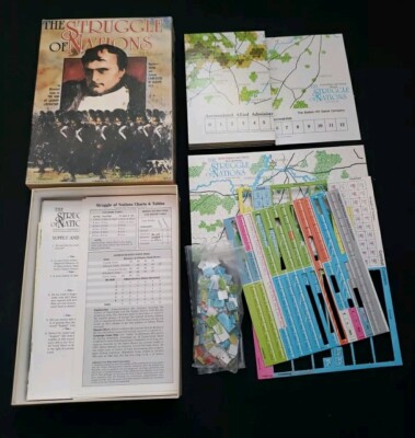 The Struggle of Nations (Board Game, 1981) napoleonic war Avalon Hill ...