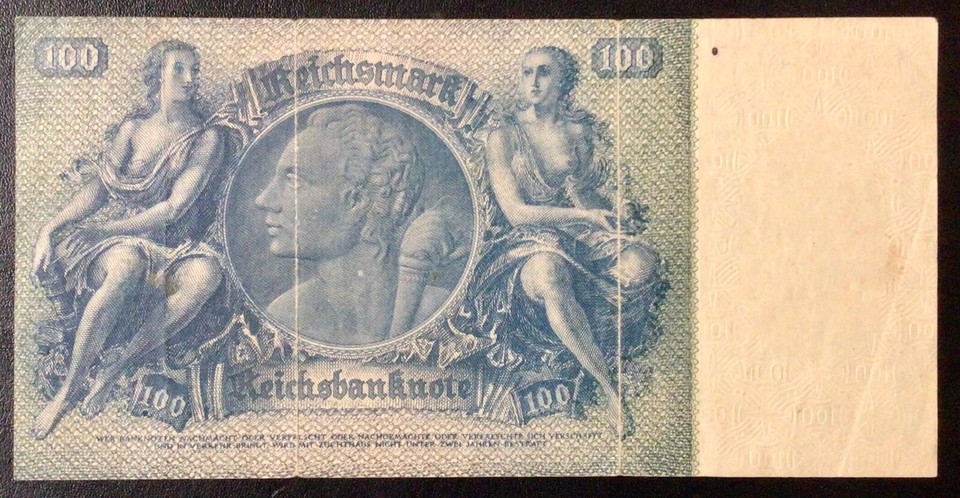 1936 GERMANY PAPER MONEY - 100 REICHSMARK BANKNOTE! | eBay