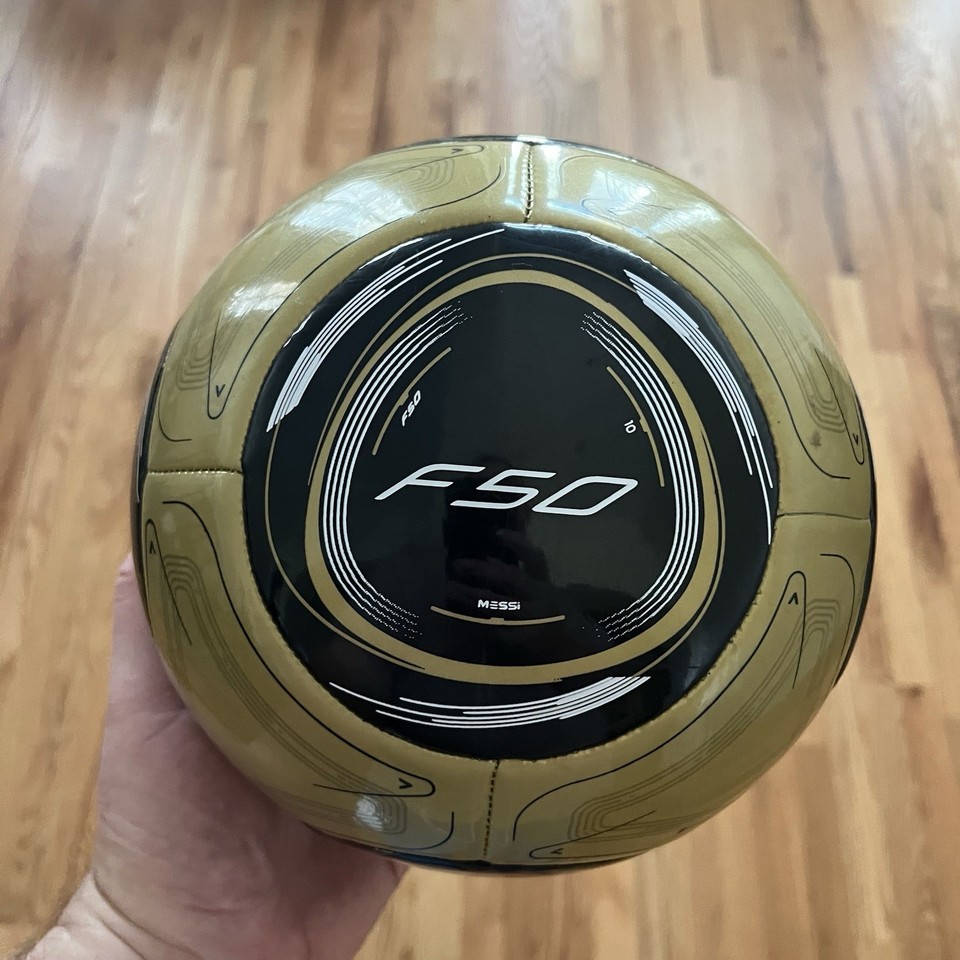 adidas F50 Lionel Messi 10 Soccer Ball Size 4 Gold Black Football ...