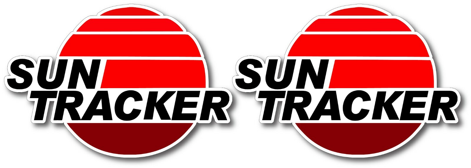 2X PONTOON BOAT SUNTRACKER DECAL STICKER 3M VINYL USA MADE GRAPHIC SUN ...