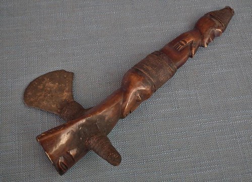 Antique African Shaman Axe Hatchet Erect Phallus Congo Lega Tribe or ...