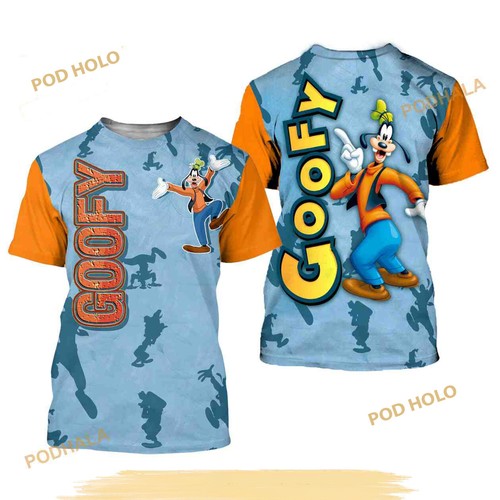 Goofy Dog Orange Button Overalls Patterns Disney 3D Shirt | eBay