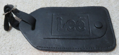 Original LEE. Leather Luggage Tag Black | eBay