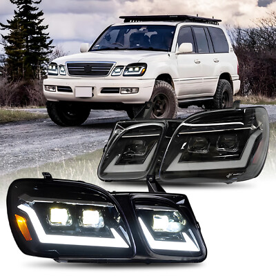 HC LED Head Light For 1998-2007 Lexus LX470 DRL Projector Lamp Assembly ...