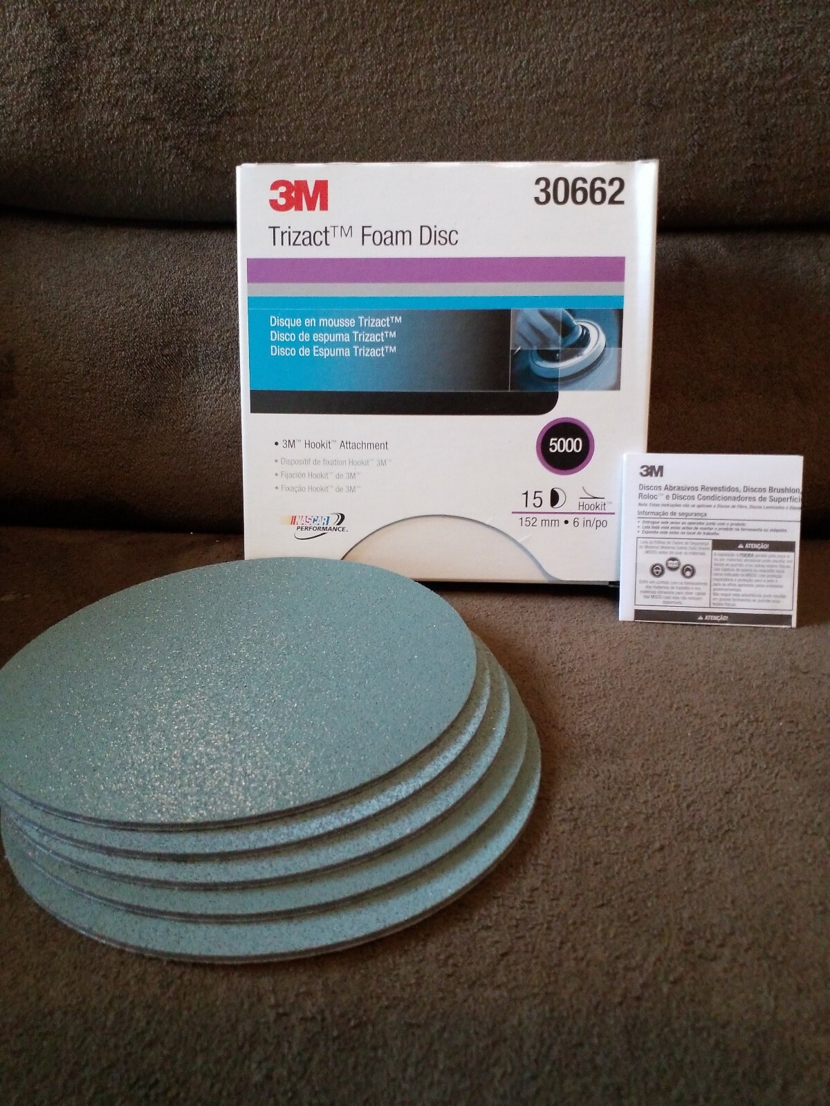 3M Trizact 5000 #30662 Hookit Foam Discs 6" (5 disc Kit ...