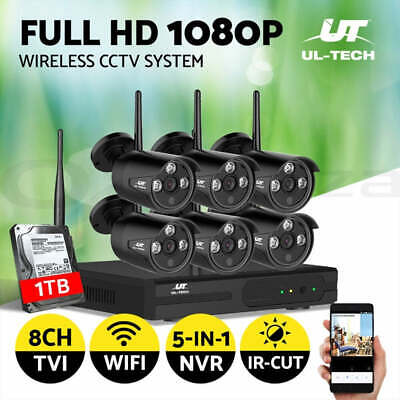 UL tech 1080P Wireless CCTV Security System Camera Home Set Outdoor 1TB ...