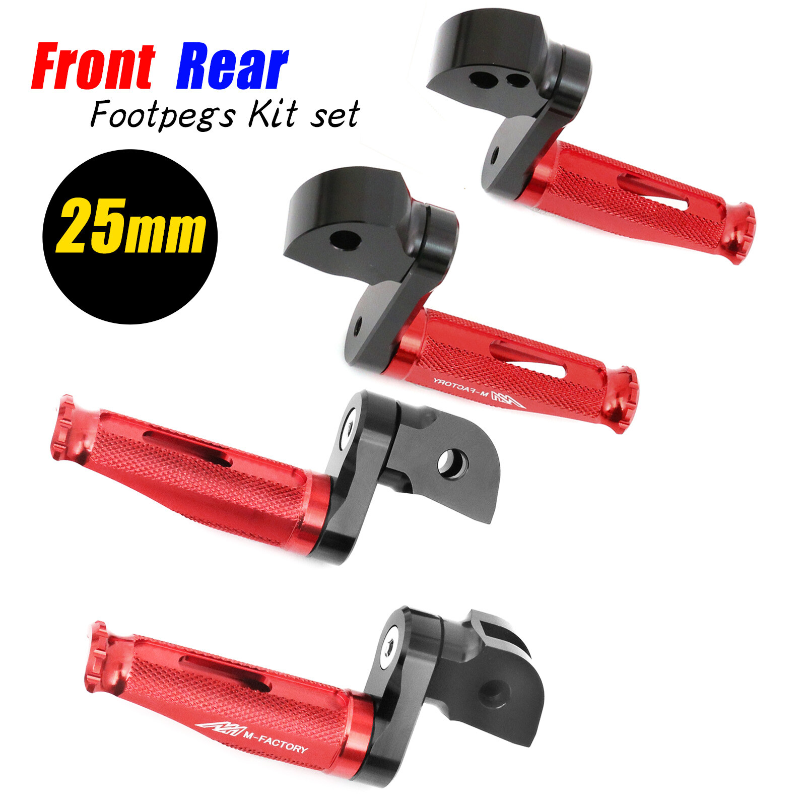 25mm Lowered CNC Front Rear MFP Foot Pegs For Z900RS Cafe Racer 18 19 ...
