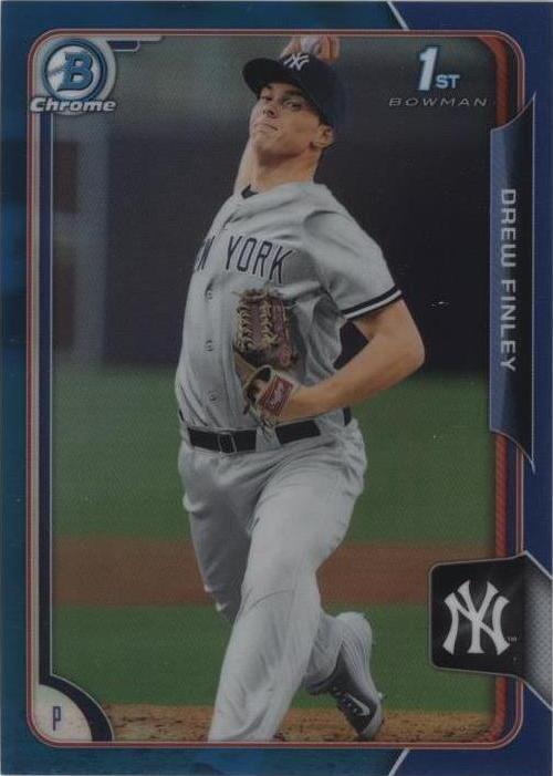 2015 Bowman Draft - Chrome Drew Finley #173 Blue Refractor /150 (RC ...