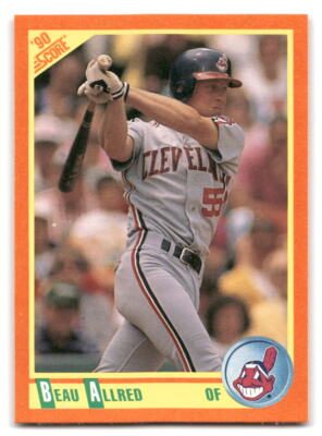 Beau Allred 1990 Score Rookie & Traded #70T Cleveland Indians BASEBALL ...
