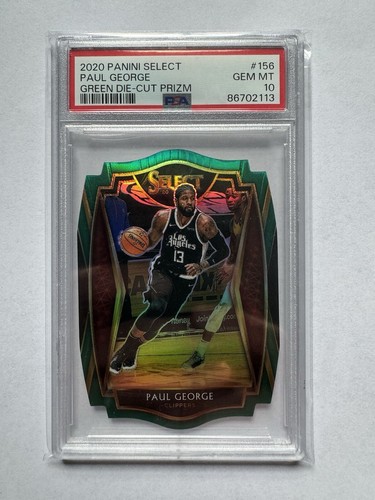 2020 Panini Select Paul George Green Die-Cut Prizm /5 (GEM MINT 10 ...
