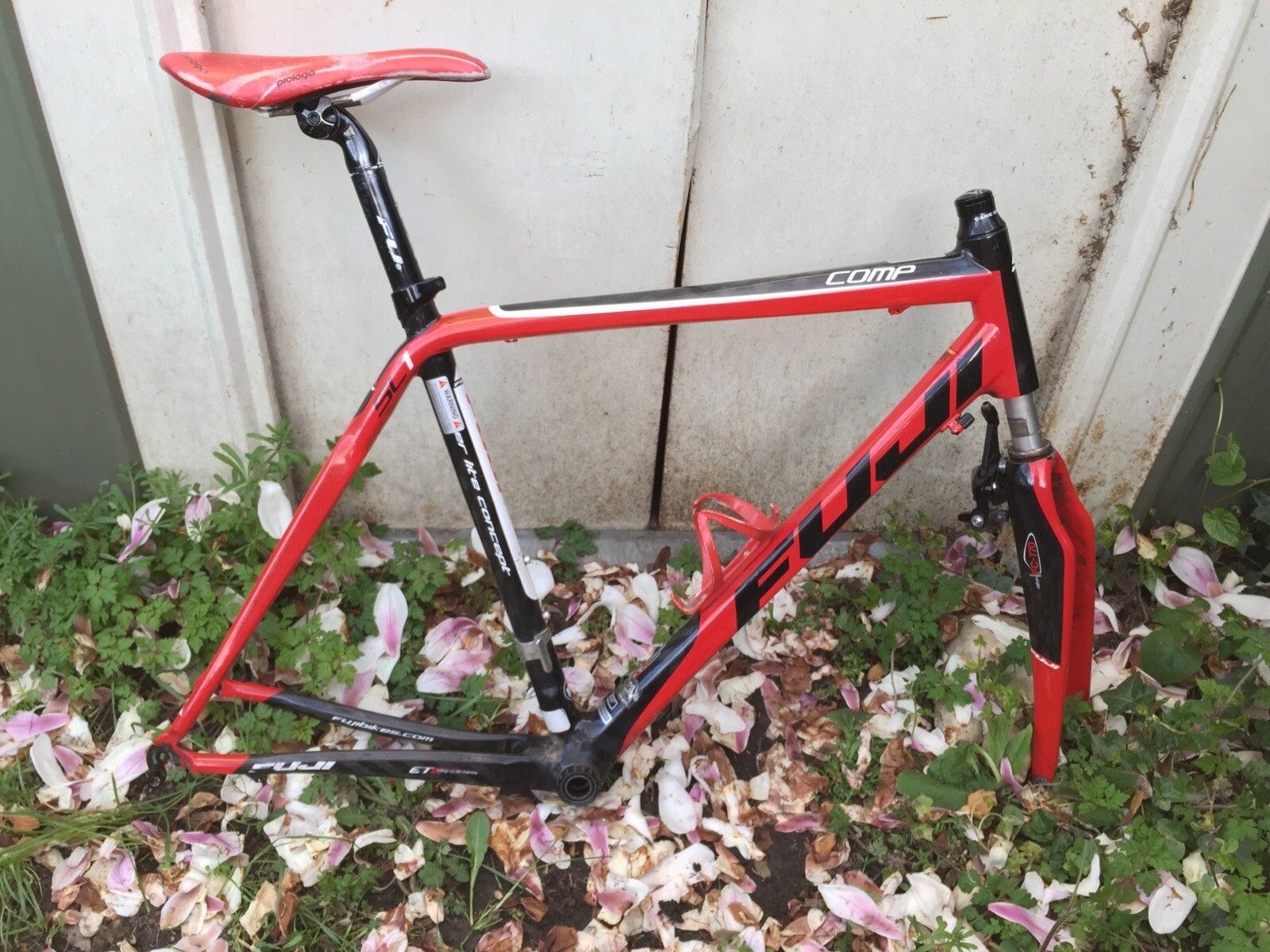 Fuji Carbon Road Bike Frame SL1 Comp Red 2010 FC770 Carbon Fork Prologo ...