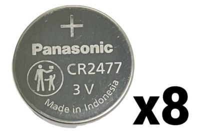 8 EIGHT PANASONIC CR2477 BULK CR 2477 3V LITHIUM COIN CELL BATTERY EXP ...