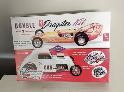 AMT-646 1/25 Double Dragster 3 in 1 Model Car Kit - 2 Complete Cars ...