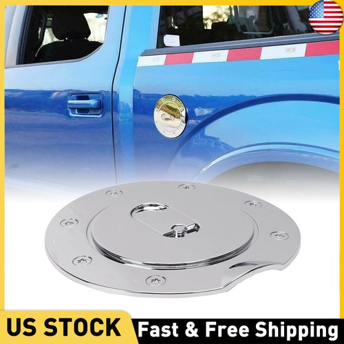 For Chevy Silverado GMC Sierra 1500 2500 3500 Chrome Fuel Gas Cap Door ...