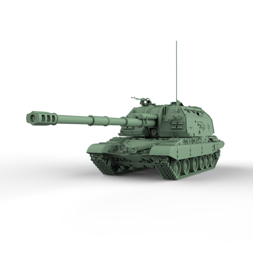 SSMODEL 1/87 HO Scale Military Model Kit Soviet 2S19 Msta-SMain Battle ...