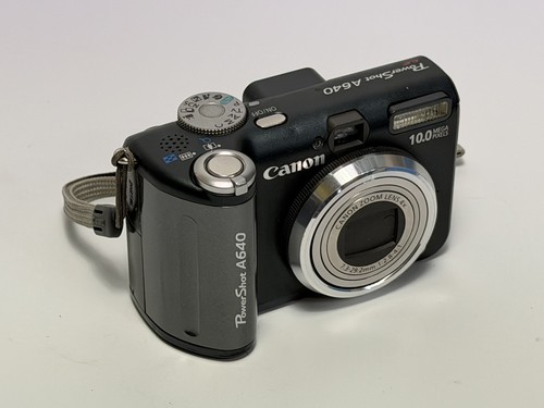 Canon PowerShot A640 Digital Camera 10MP 4X Zoom Black Tested | eBay