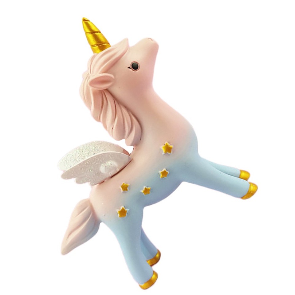 Car Decorations Unicorn Figurine Cartoon Ornaments Center Console ...