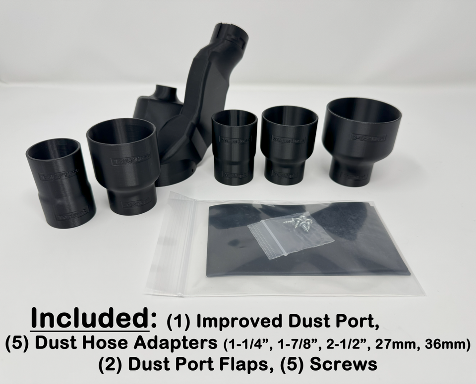 Improved Dust Collection Port for DeWalt DW718, DWS779, DWS780, etc ...