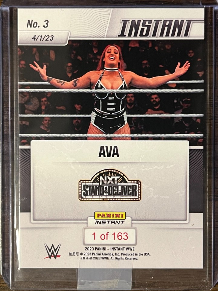 2023 Panini Instant WWE #3 Ava Raine RC NXT Stand & Deliver | eBay