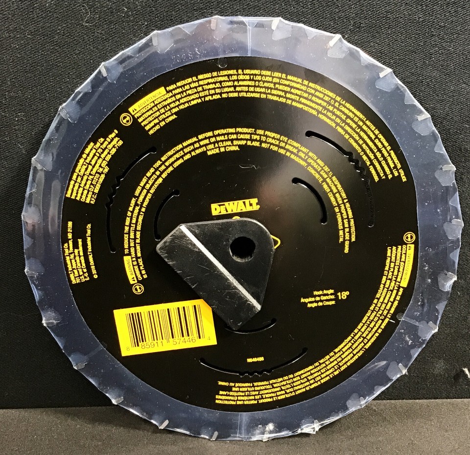 DEWALT DWA171424 7-1/4-Inch 24-Tooth Circular Saw Blade 885911574457| eBay