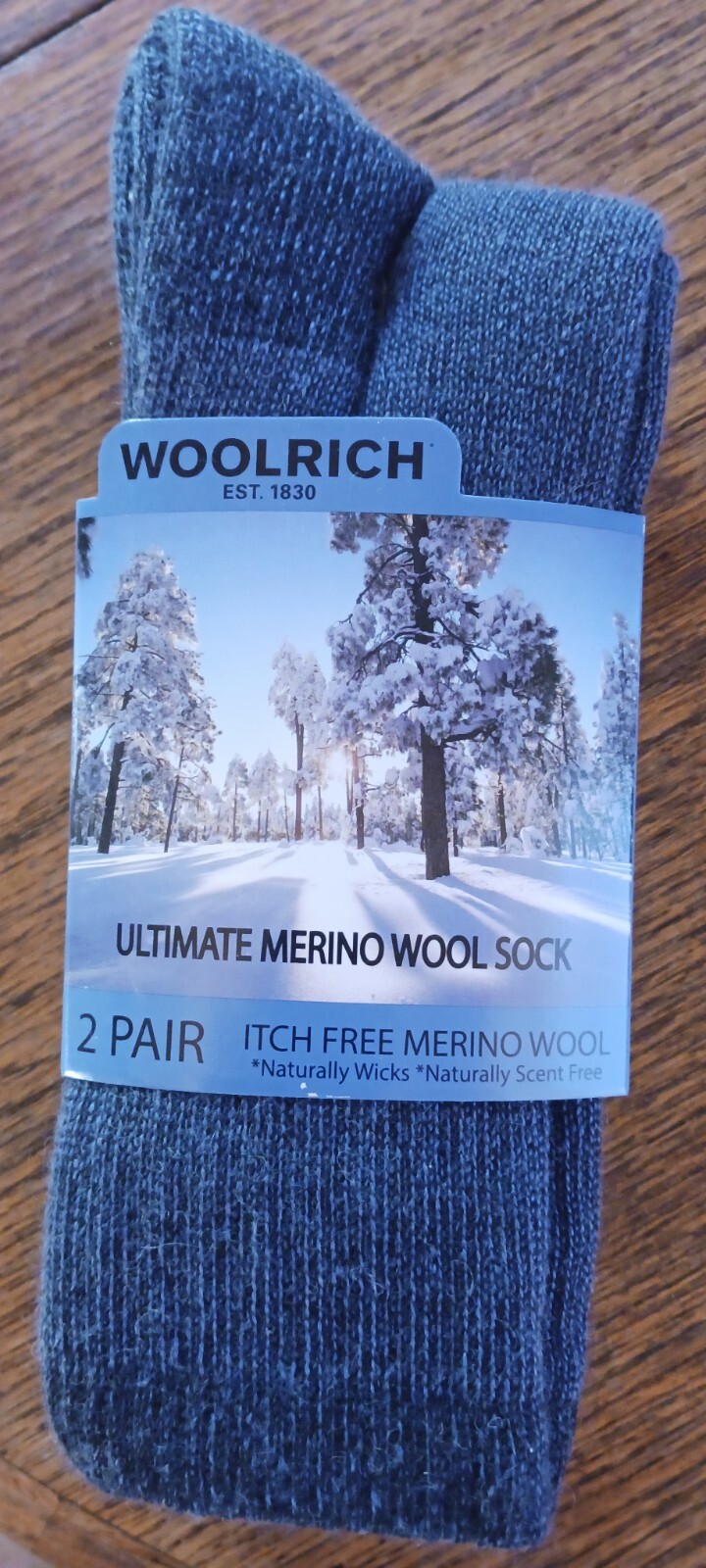 Woolrich socks unisex LG Large L Hike merino wool men women Blue 2 ...