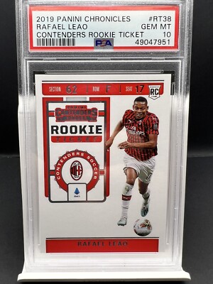 Rafael Leao Rookie Card 2019 Panini Chronicles Contenders Rookie Ticket ...