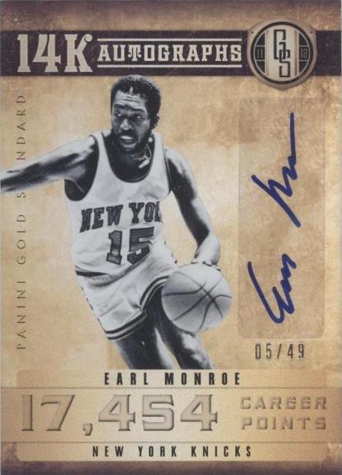 2011-12 Panini Gold Standard - 14k Autographs Earl Monroe #37 /49 (AU ...