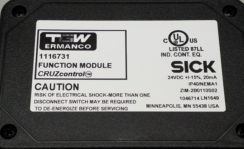 NEW TGW SICK 1116731 CRUZCONTROL FULL FUNCTION MODULE ZIM-2B0110S02 ...