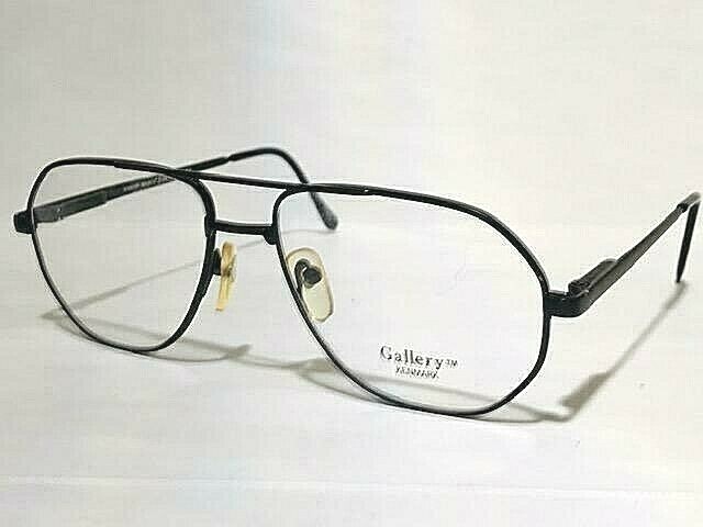 GALLERY KENMARK 56mm AVIATOR BLACK METAL MEN'S EYEGLASSES OPHTHALMIC ...