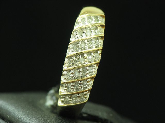 8kt 333 Gelbgold Ring mit 0,12ct Diamant Besatz / RG 54 / 2,0g | eBay