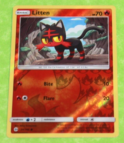 Vintage Pokemon Card Litten Reverse Holo 24/149 | eBay