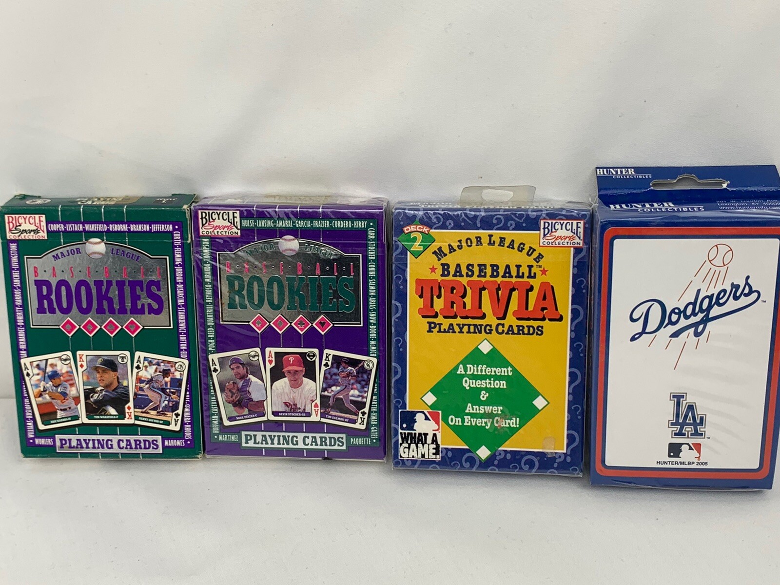 MLB Playing Cards - LOT of 4 Decks - Rookies Baseball Dodgers Los ...