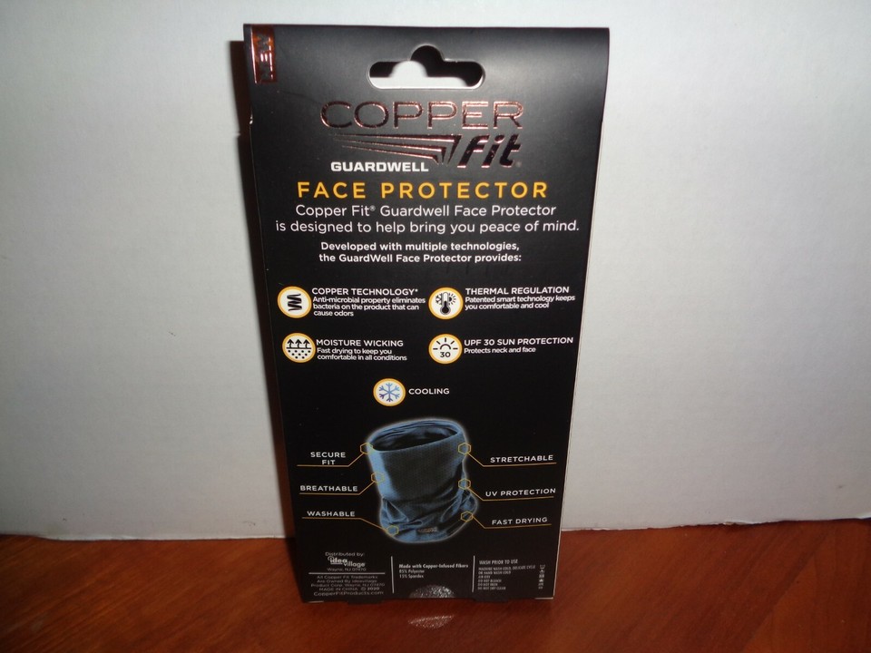 Copper Fit Guardwell Face Protector Mask Gaiter Adult Blue Brand New ...