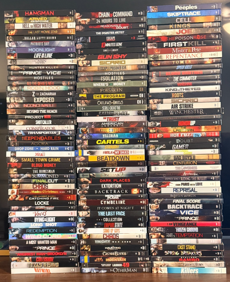 Lot of 140+ Used DVDs - Lions Gate - Mixed Action, Adventure, Drama DVD ...