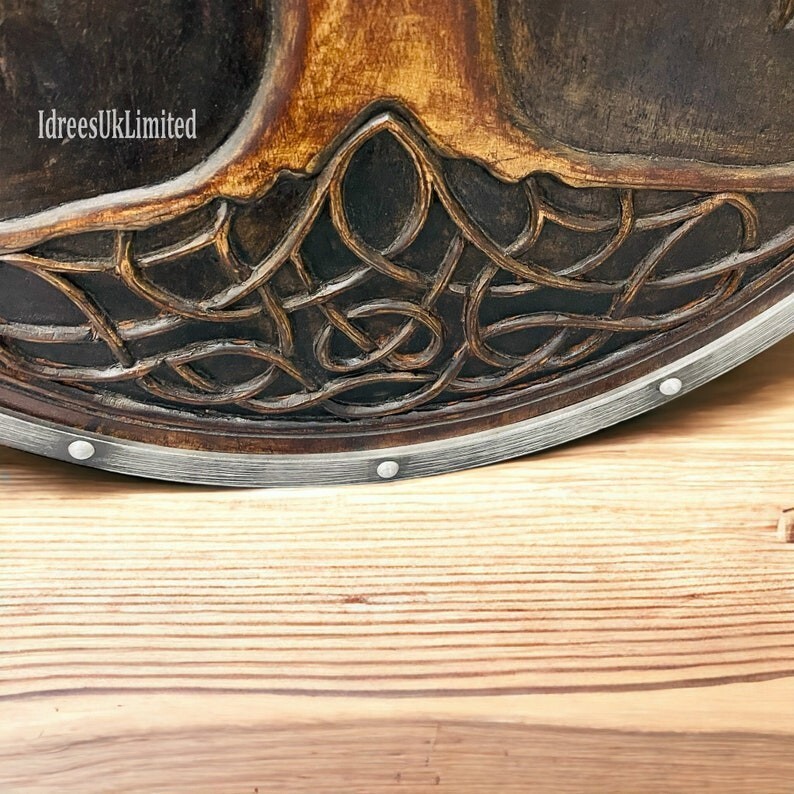 24'' Handmade Viking Shield Yggdrasil Norse Mythology Tree Of Life ...