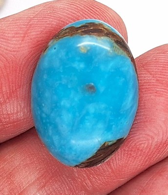 25x18mm Copper Matrix Turquoise Cabochon Oval Flat Backed Stone S2185D ...