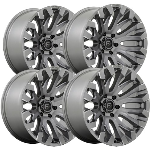 (Set of 4) Fuel D830 Quake 20x9 5x4.5" +1mm Platinum Wheels Rims 20 ...