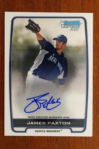 2012 Bowman Chrome Prospects James Paxton Autograph BCA-JP Seattle ...
