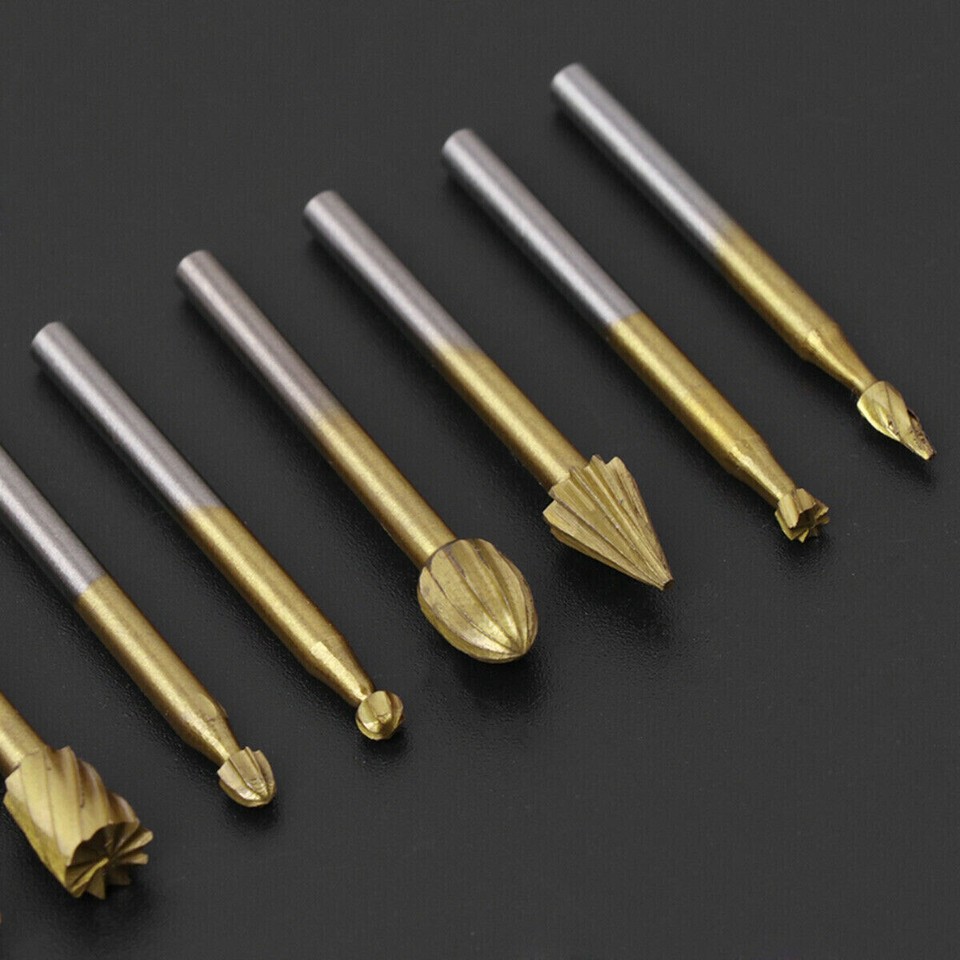Tungsten Carbide Rotary Burr Bit Set 1/8" Cutting Carving Burrs for ...