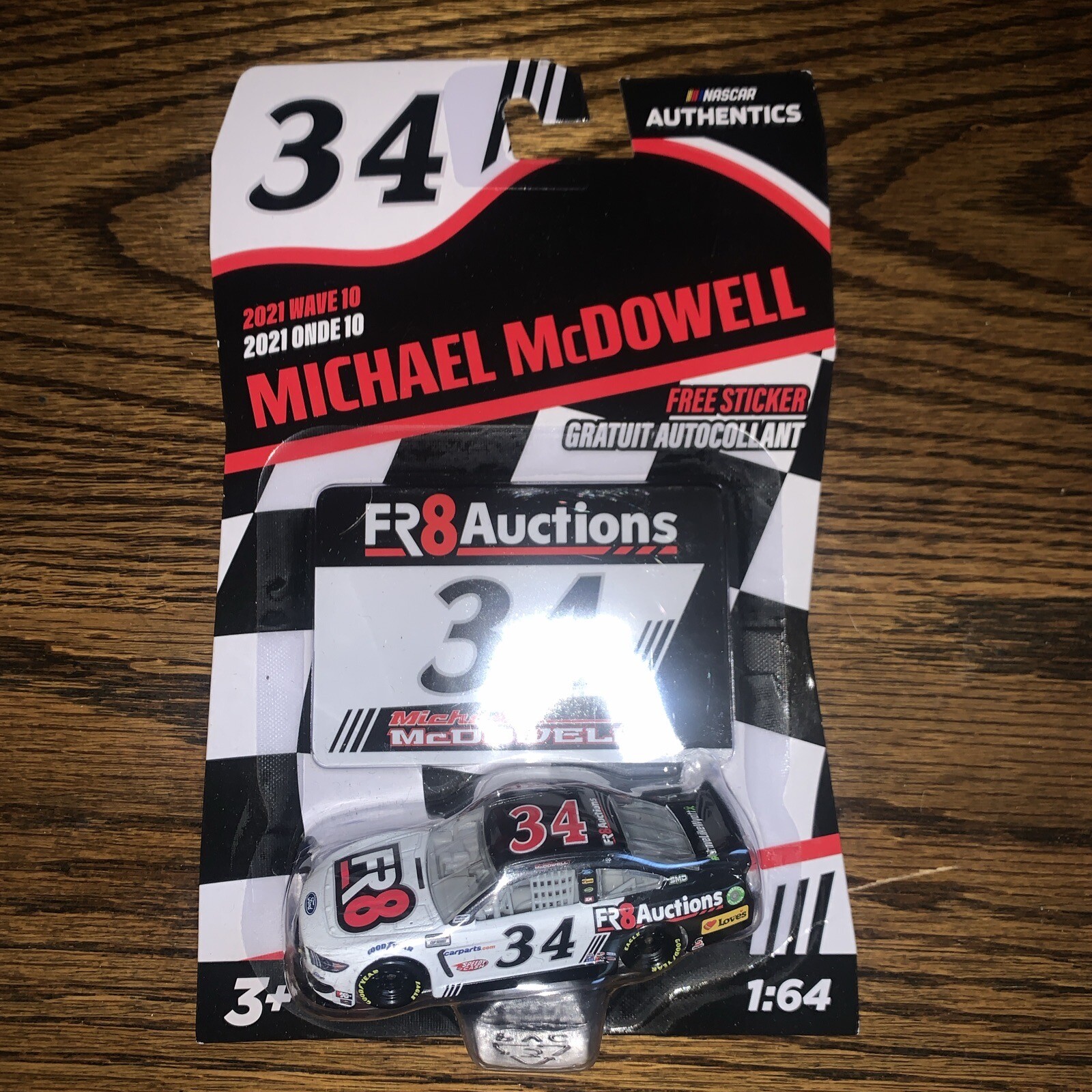 Michael McDowell Racecar Diecast 1:64 34 Nascar Ford FR8 Auctions 2021 ...
