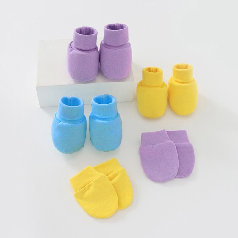 No Scratch Mittens Sock Baby Solid Color Mitts for Toddler Infant | eBay