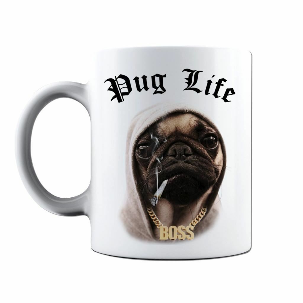Pugs Con Esmoquin Pug Smoking Cigar | Really Cool Pug Dog Poster