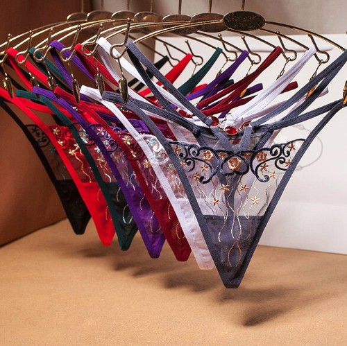 Mini String Tanga transparent Dessous Slip sexy Panty Weiß Reizwäsche S ...