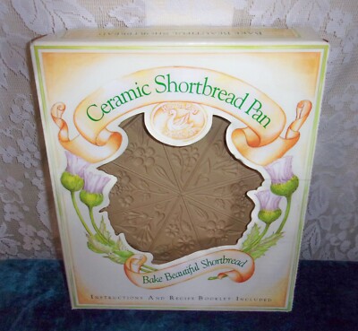 Brown Bag Design Wildflowers Cookie Art Mold Ceramic Shortbread Pan ...