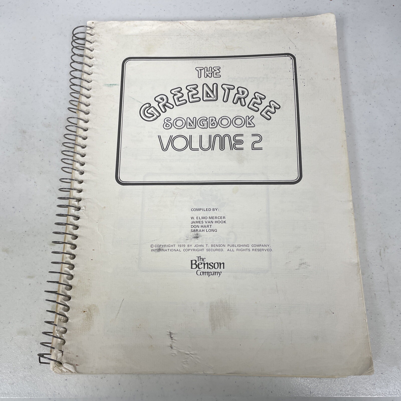 The Green Tree Songbook Volume 2 The Benson Company W Elmo Mercer Sheet ...