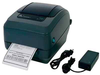 Zebra GX420T Thermal Transfer Barcode Label Printer Dispenser LAN USB ...