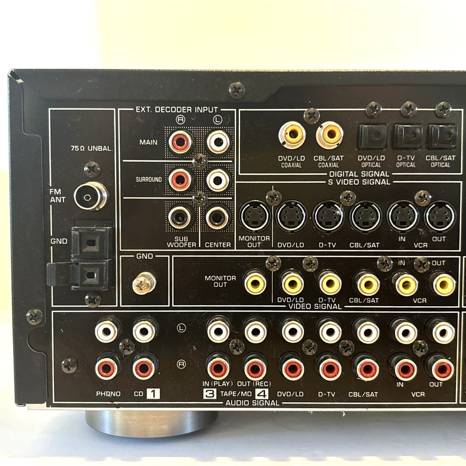 YAMAHA RX-V596 Black Natural Sound Home Theater Stereo AV Receiver ...